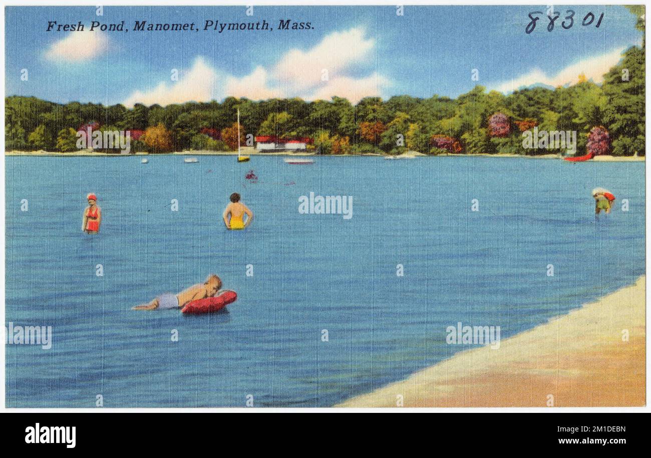 Fresh Pond, Manomet, Plymouth, Mass. , Lakes & ponds, Tichnor Brothers ...