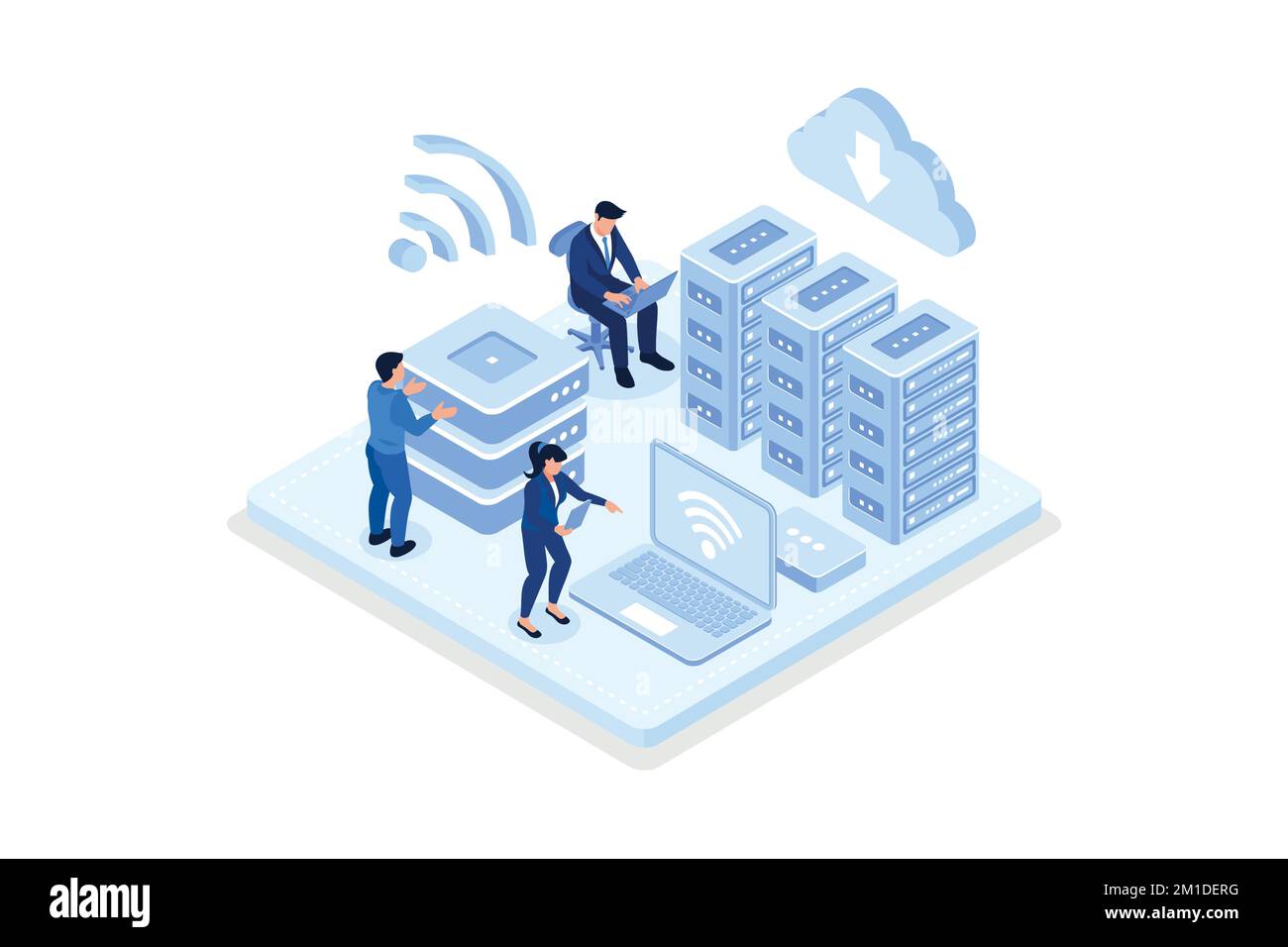 Cyber security monitoring room Stock Vector Images - Alamy