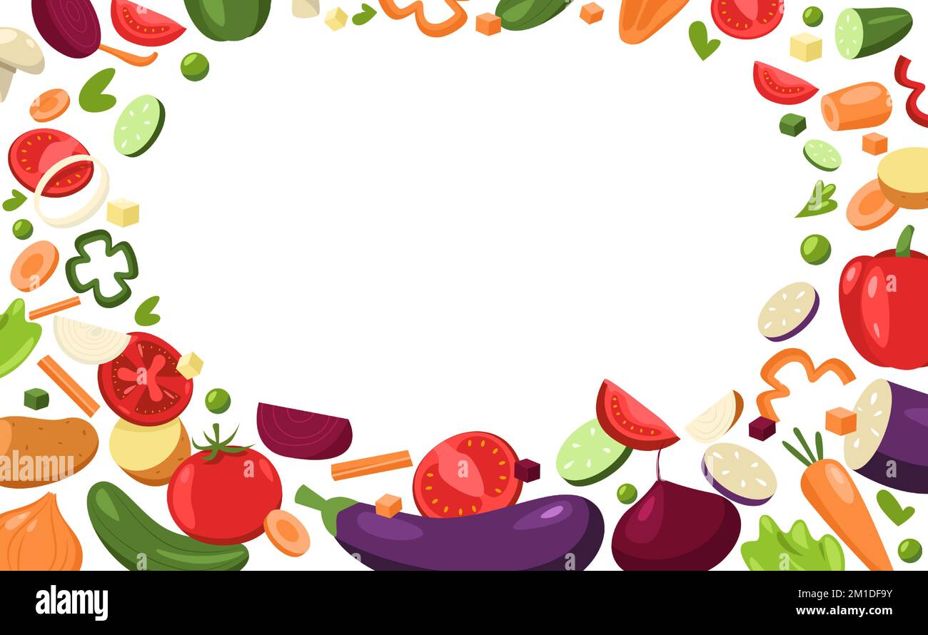 Chopped and sliced vegetables Stock Vector Images - Alamy