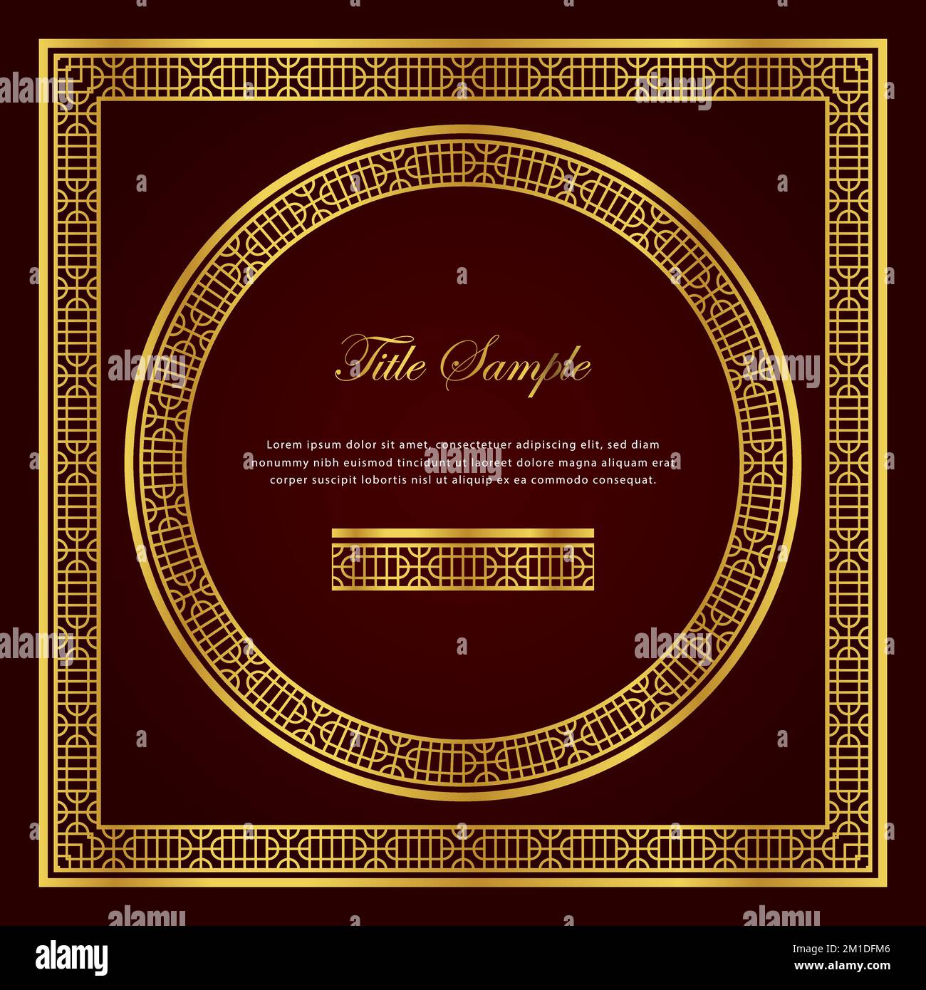 Luxury golden square and round frame set Stock Vector Image & Art - Alamy