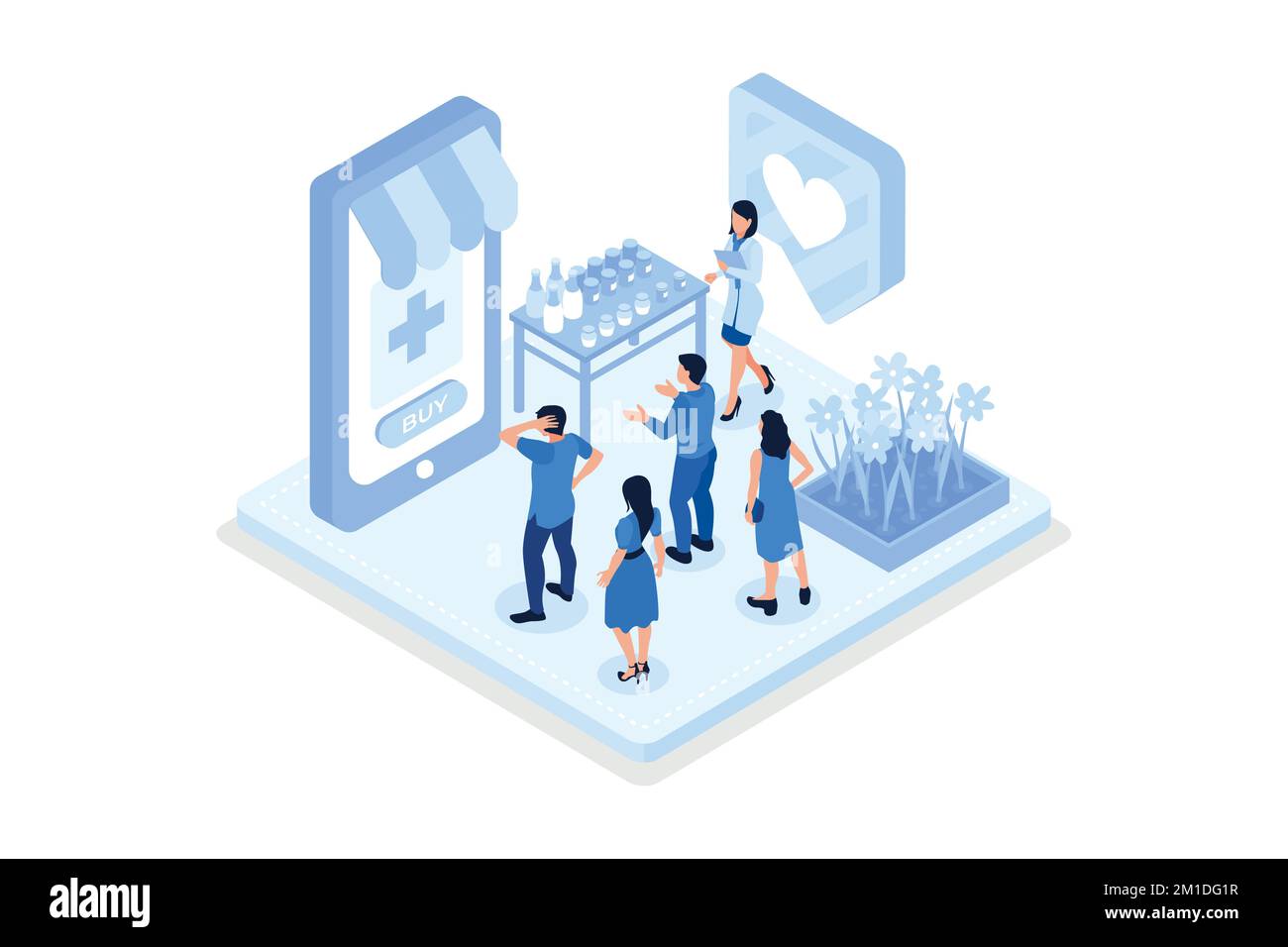 Pharmacy staff talking Cut Out Stock Images & Pictures - Alamy