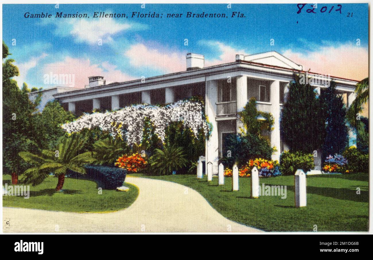 Gamble Mansion, Elllenton, Florida; near Bradenton, Fla. , Houses ...