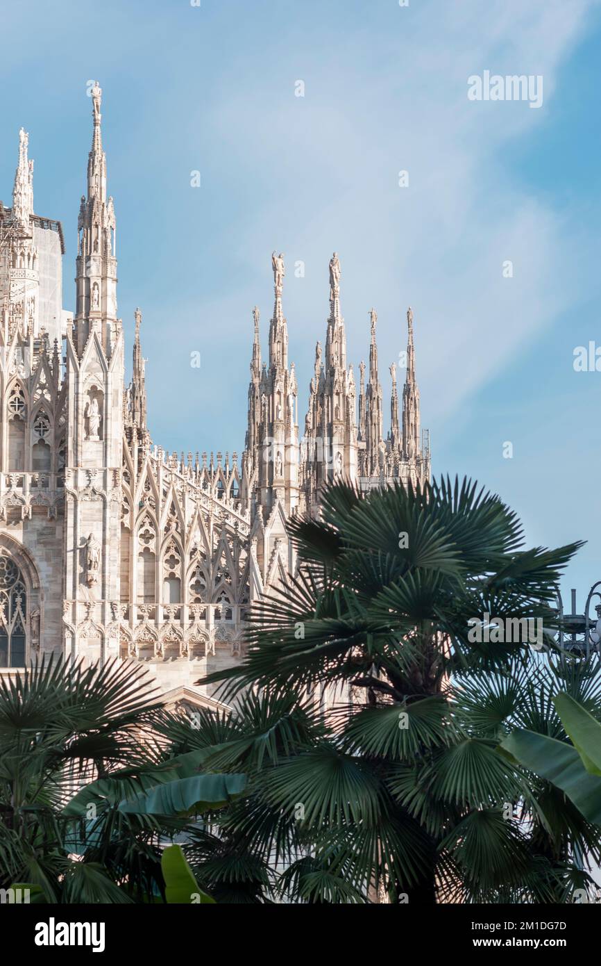 Details of Milan Cathedral or Metropolitan Cathedral-Basilica of the ...