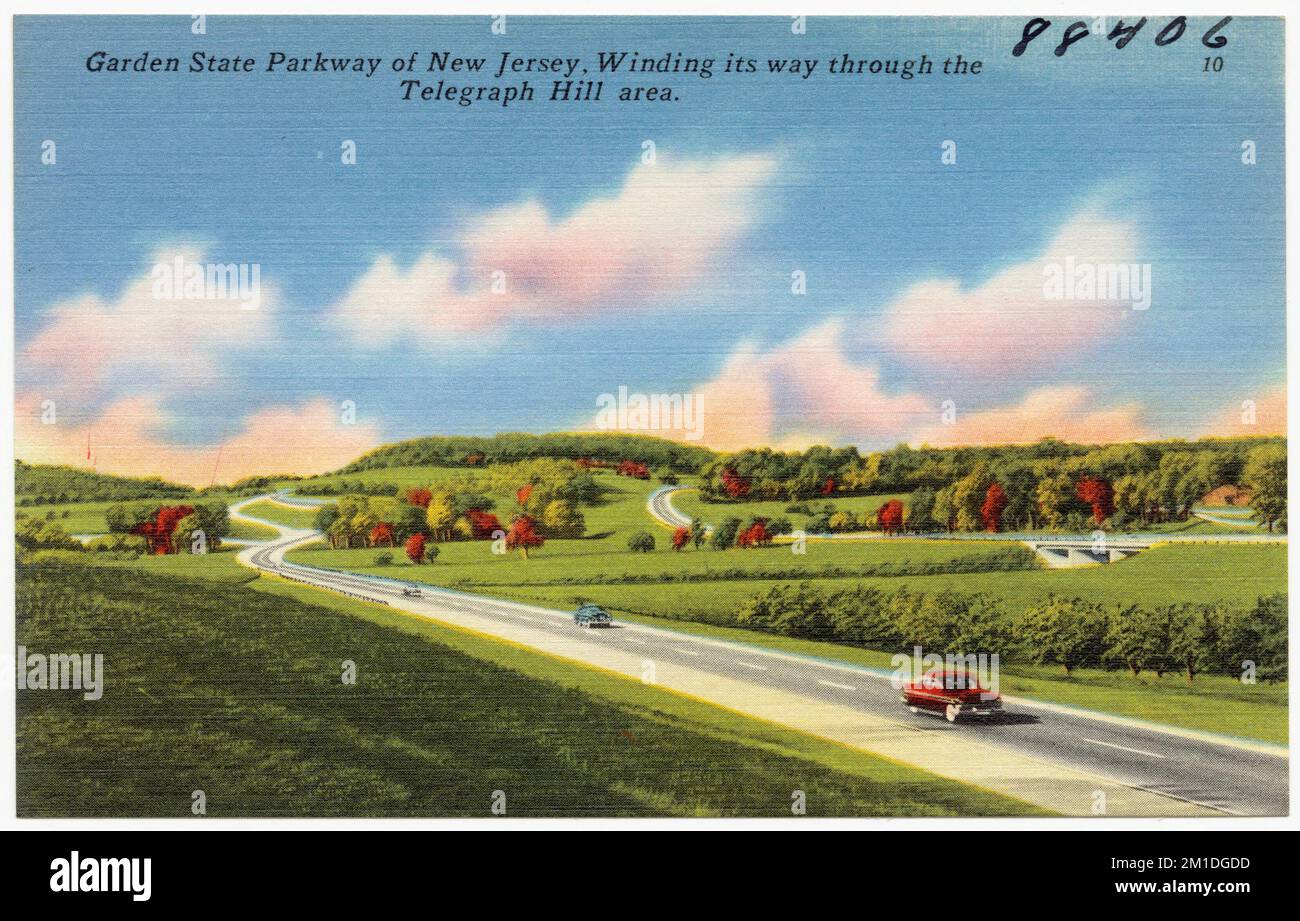 Garden State Parkway of New Jersey, winding its way through the ...
