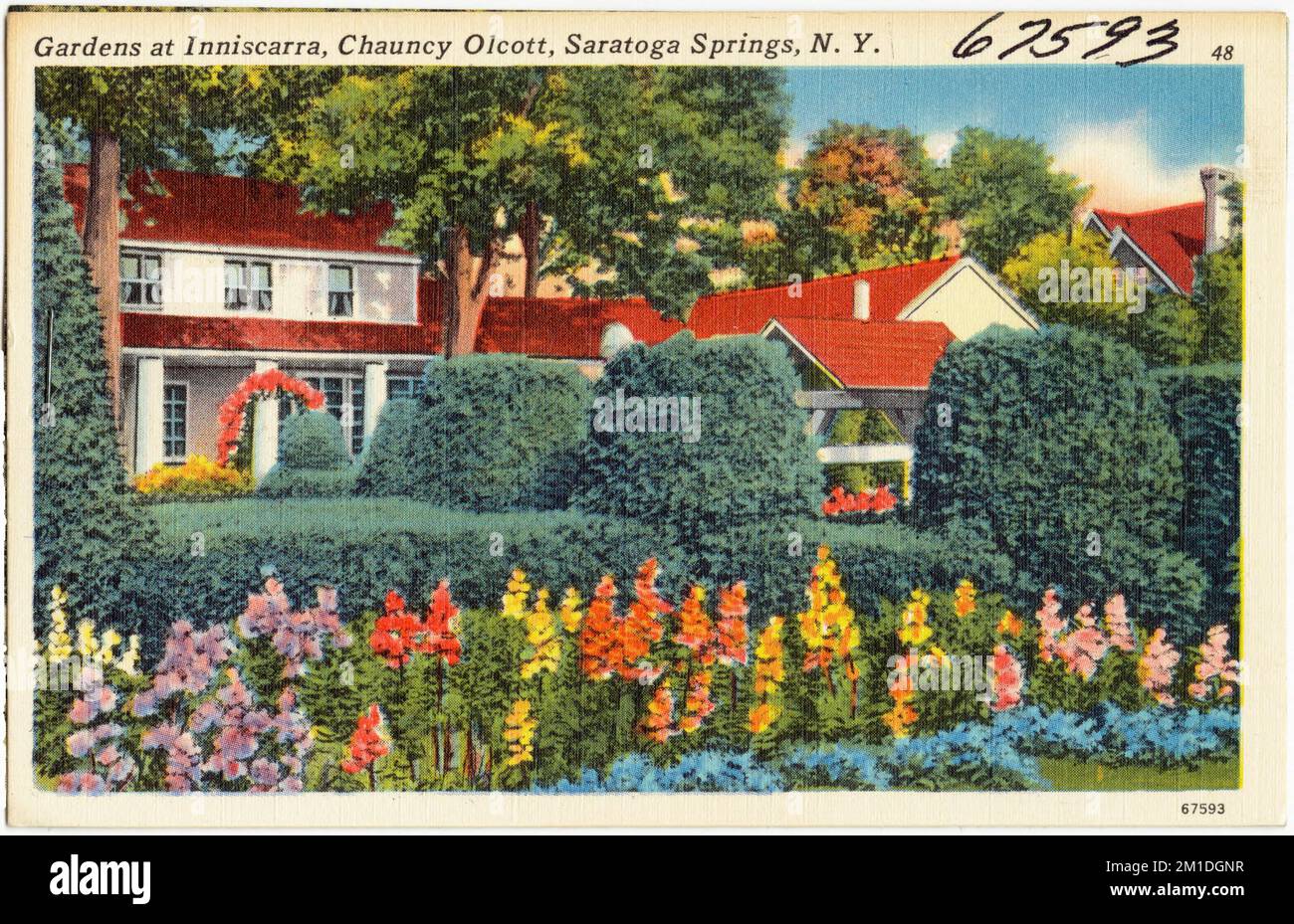 Gardens at Inniscarra, Chauncy Olcott, Saratoga Springs, N. Y ...