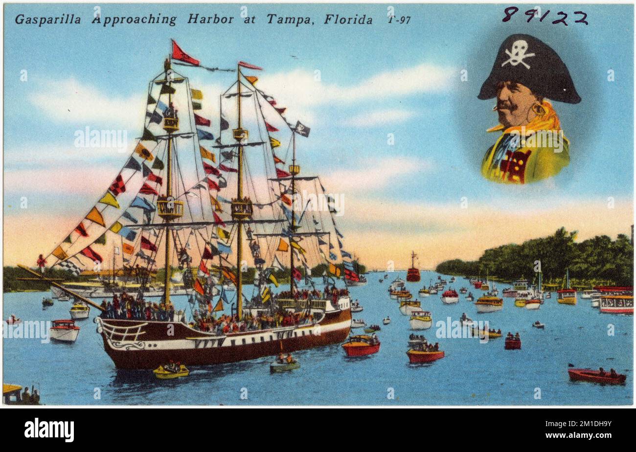 Gasparilla approaching harbor at Tampa, Florida , Ships, Harbors ...