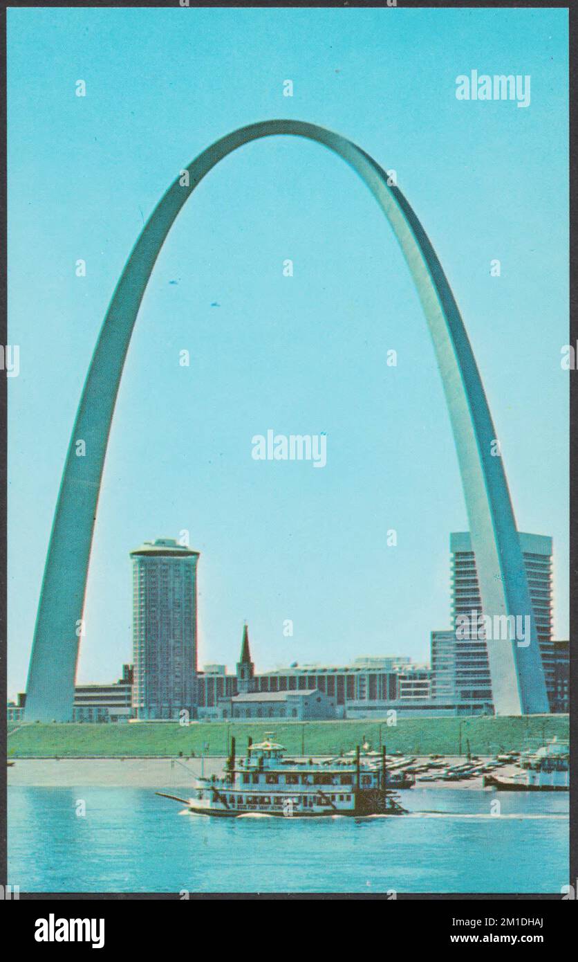 The Gateway Arch, St. Louis, Mo. , Monuments & memorials, Tichnor ...