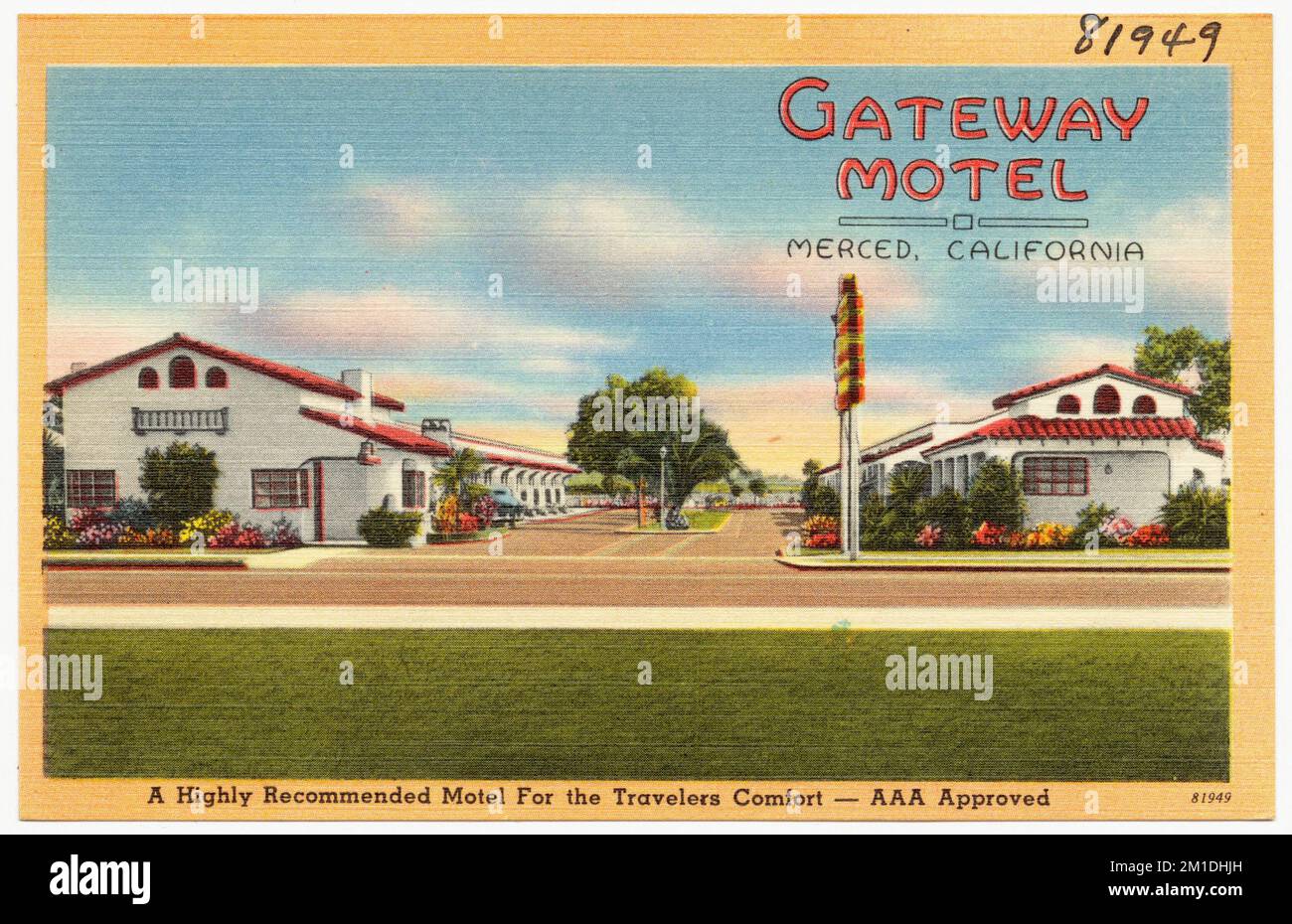 Gateway Motel, Merced, California , Motels, Tichnor Brothers Collection ...