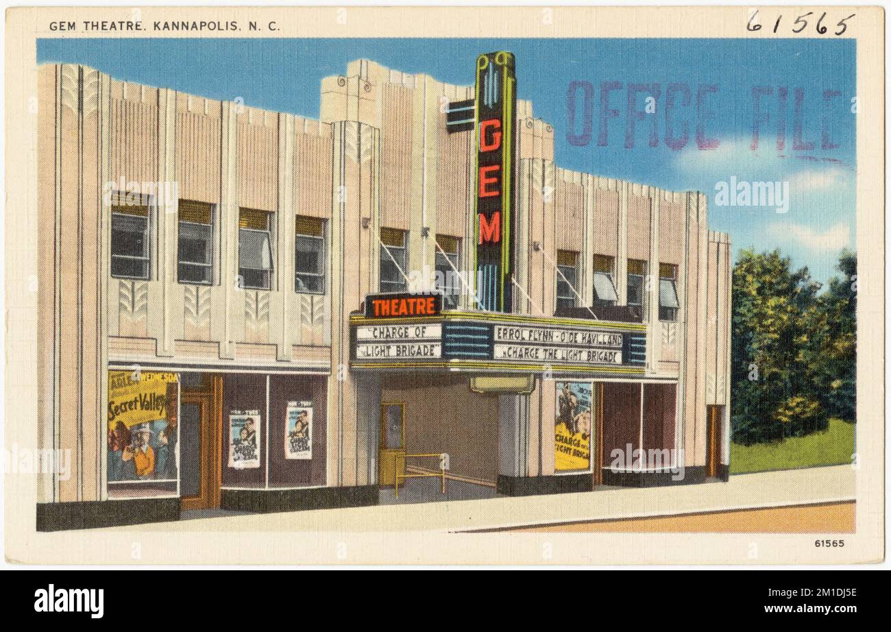 Gem Theatre, Kannapolis, N. C. , Theaters, Tichnor Brothers Collection ...
