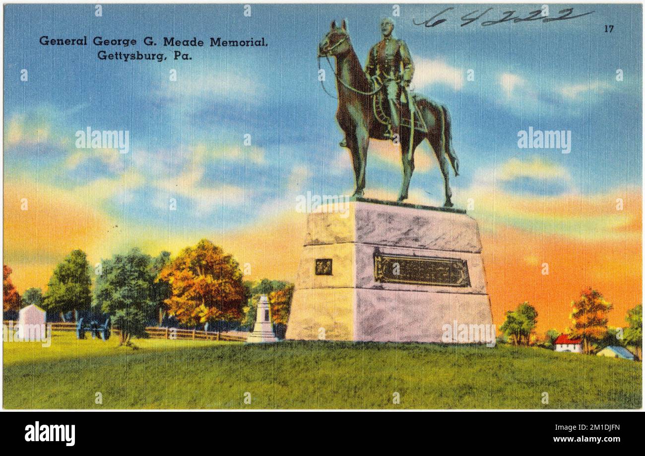 General George G. Meade Memorial, Gettysburg, Pa. , Monuments ...