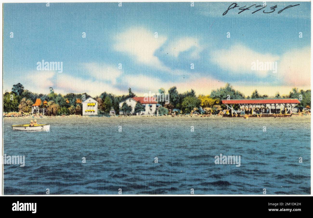 General view beach and shore line, White Lake, N. C. , Lakes & ponds ...