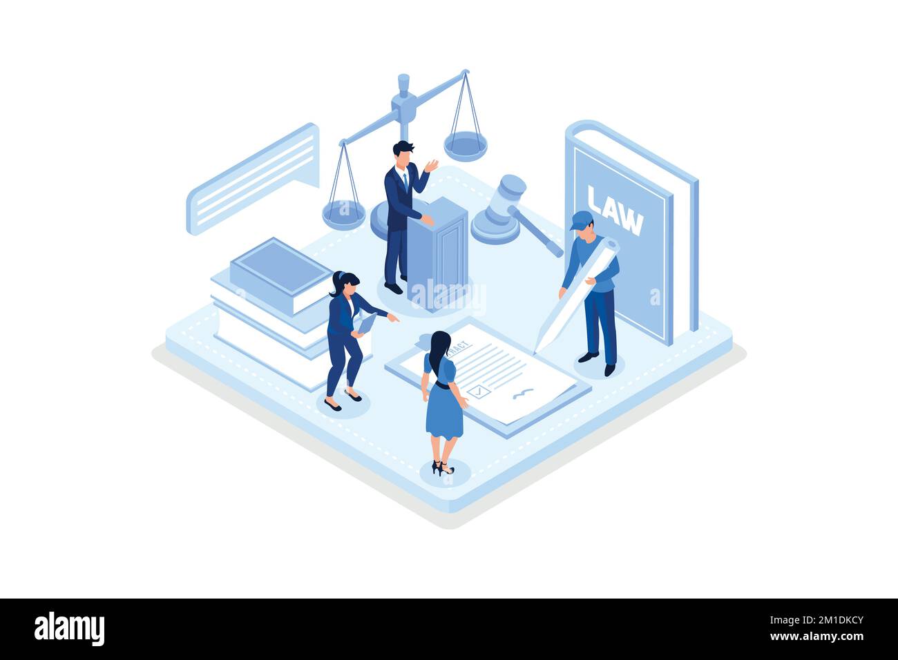 Scale justice on table Stock Vector Images - Alamy