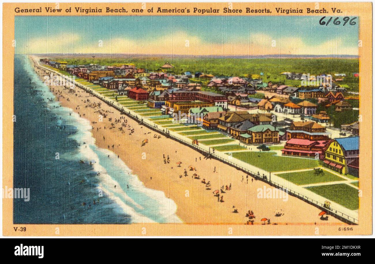 General view of Virginia Beach, one of America's popular shore resort ...