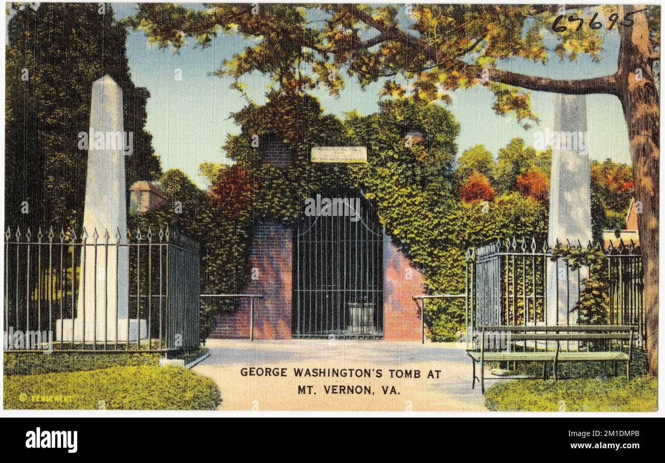 George Washington's Tomb at Mt. Vernon, VA. , Tichnor Brothers ...