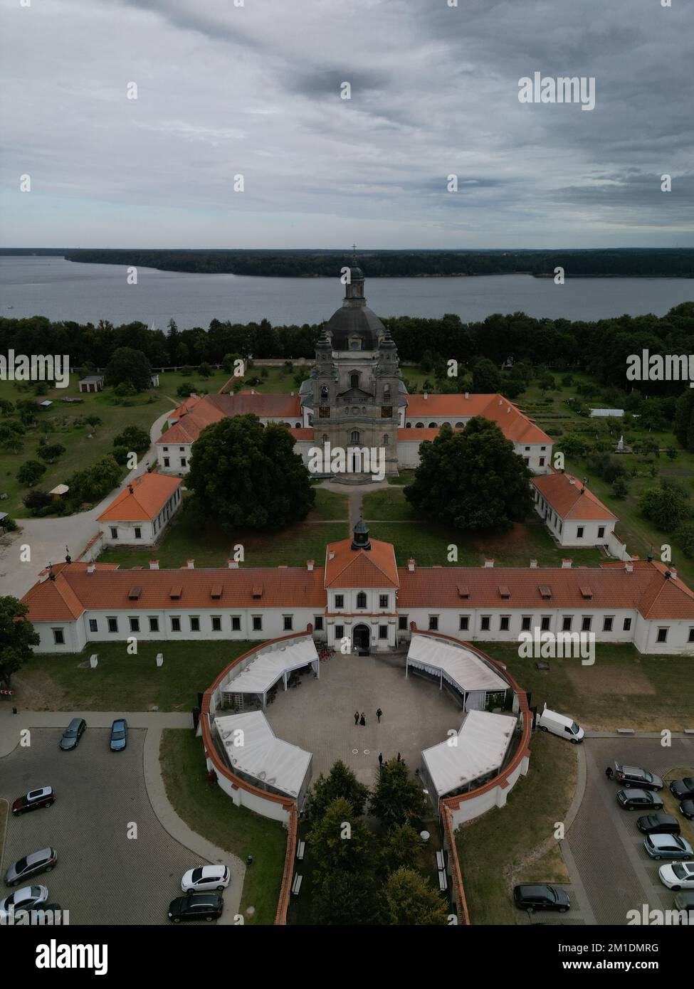 An aerial view of Pazaisli monastery in Lithuania Stock Photo - Alamy
