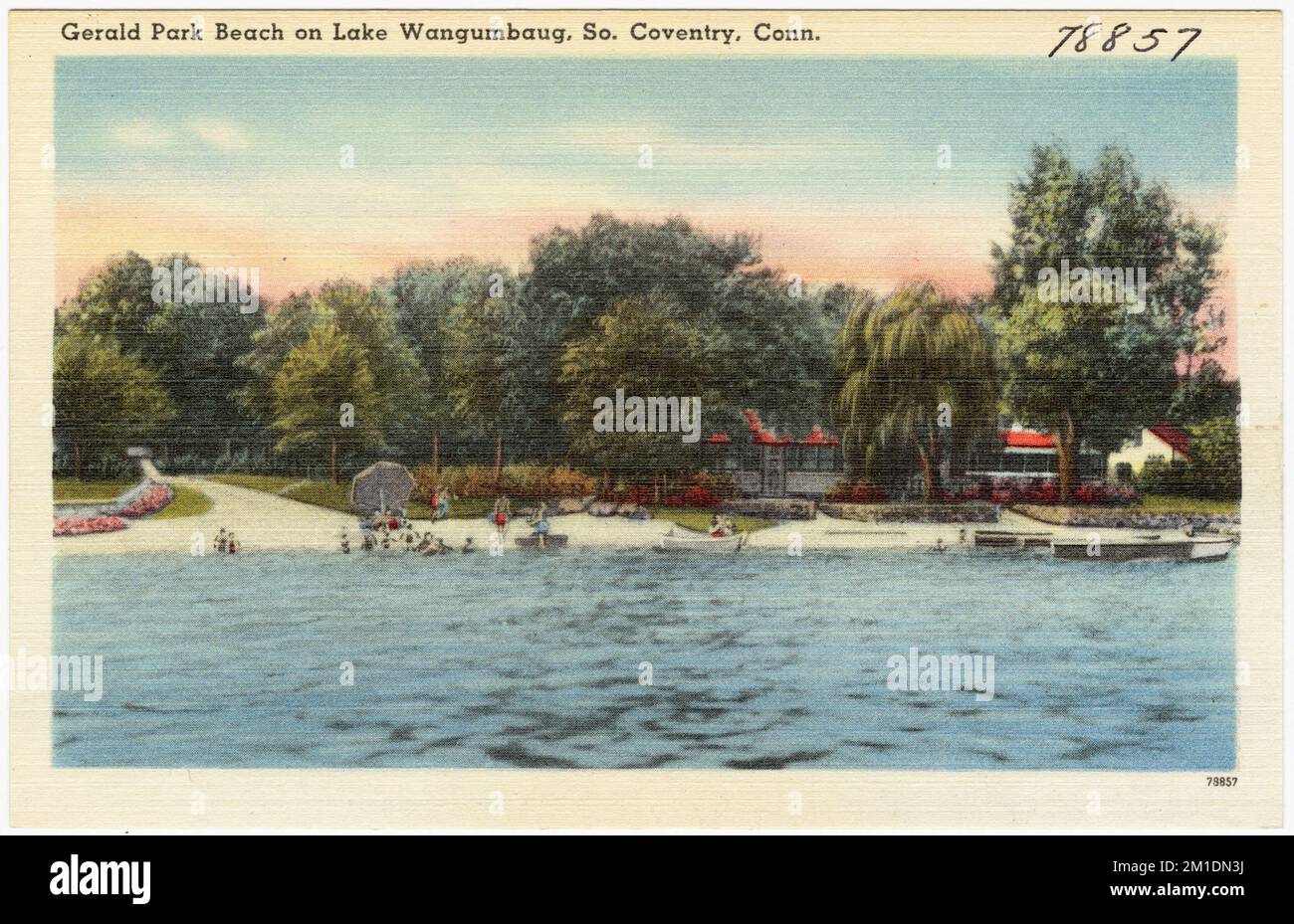 Gerald Park Beach on Lake Wangumbaug, So. Coventry, Conn. , Lakes ...