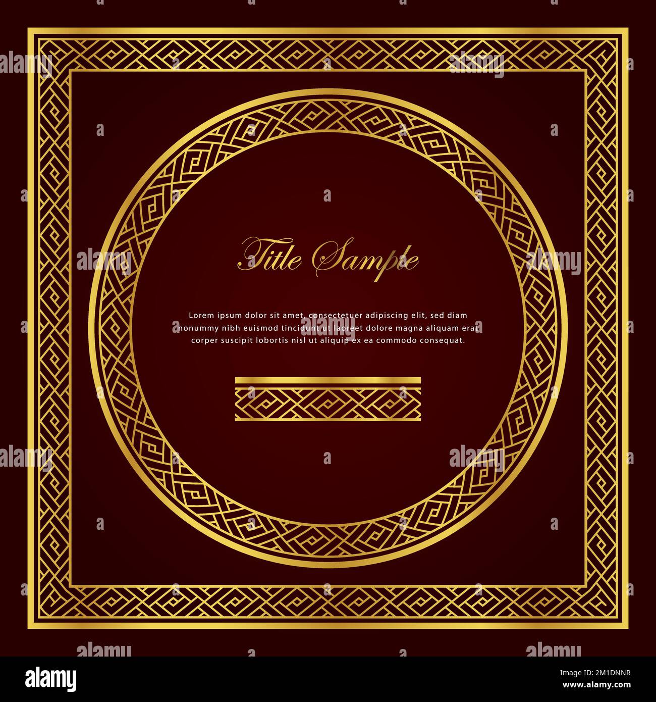 Luxury golden square and round frame set Stock Vector Image & Art - Alamy