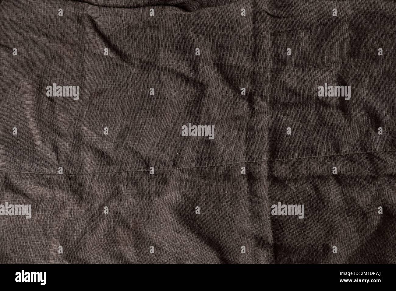 Crumpled piece of linen fabric, vintage hemp texture Stock Photo - Alamy