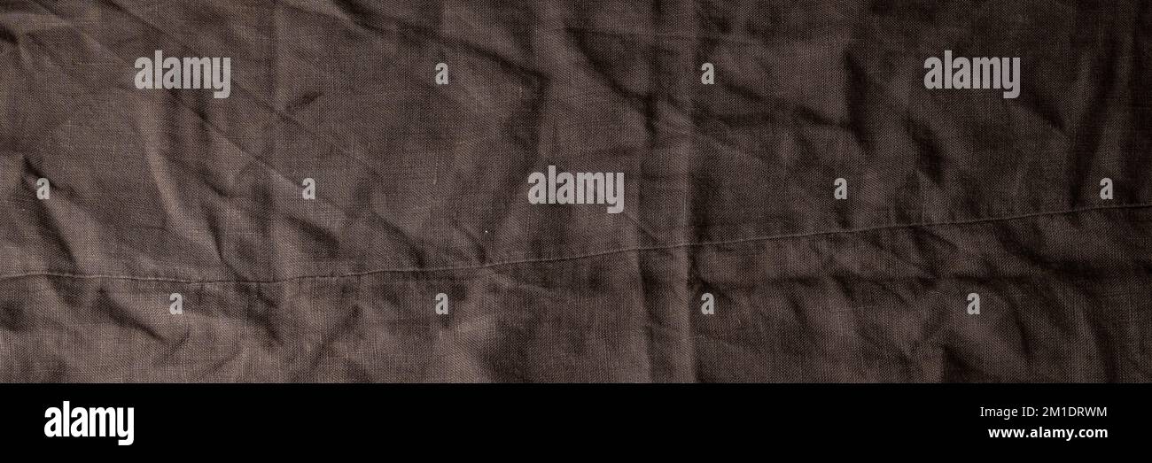 Crumpled piece of linen fabric, vintage hemp texture Stock Photo - Alamy