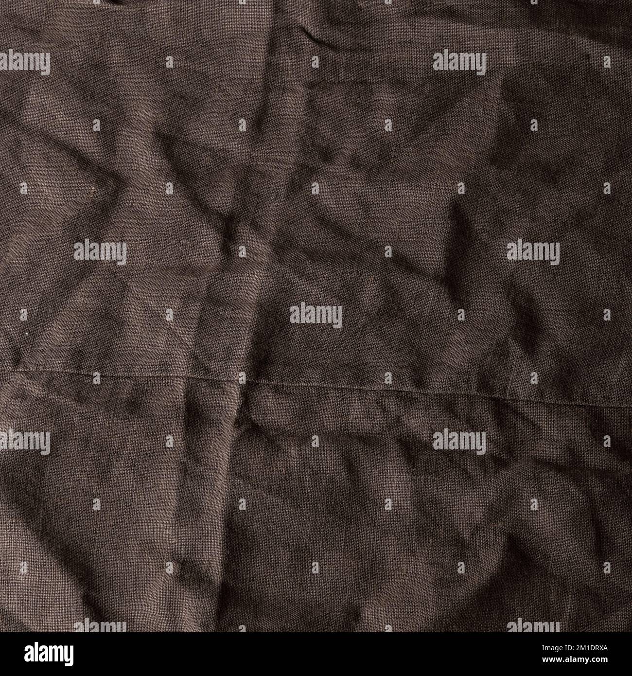 Crumpled piece of linen fabric, vintage hemp texture Stock Photo - Alamy