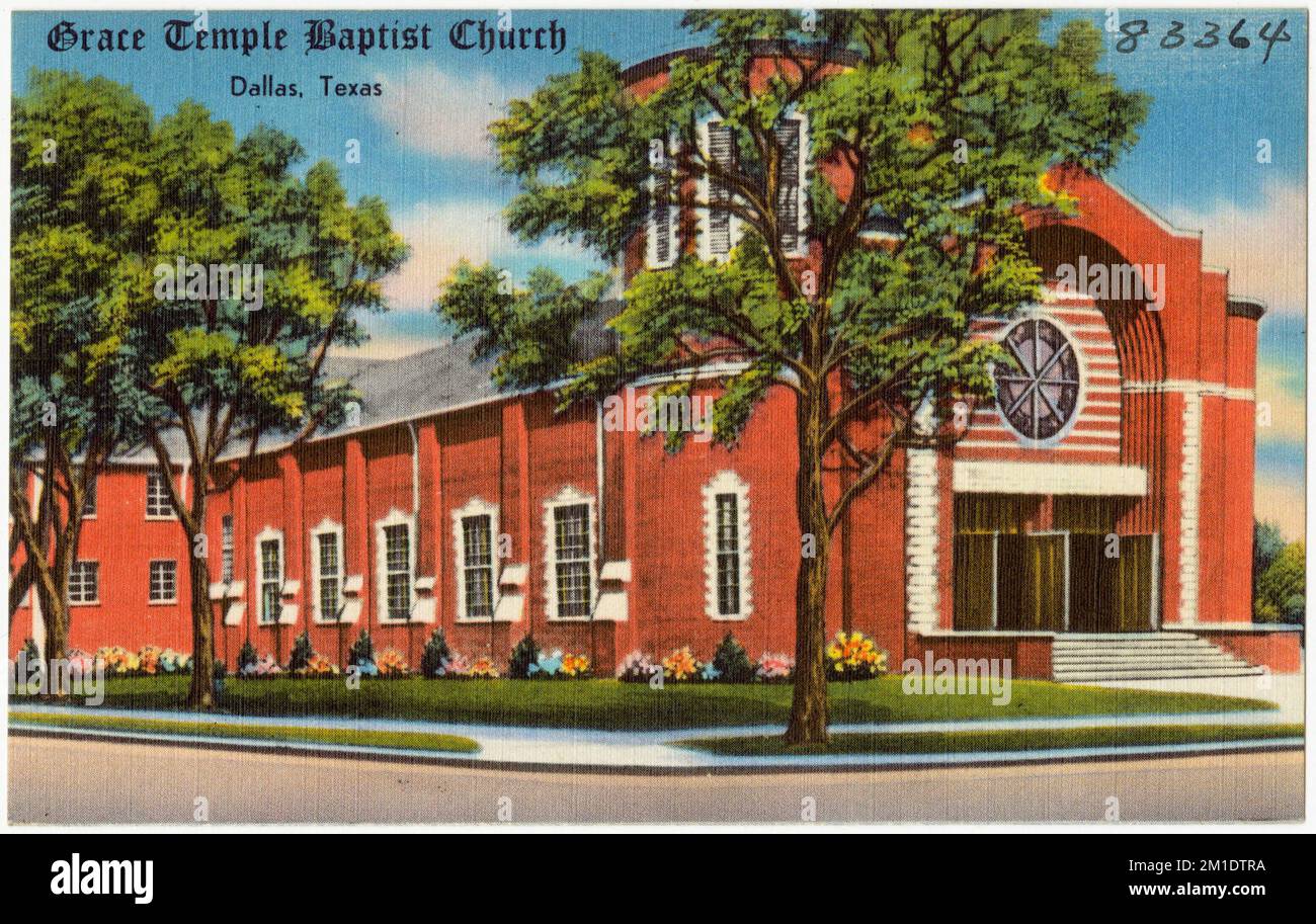 Grace Temple Baptist Church, Dallas, Texas , Churches, Tichnor Brothers ...