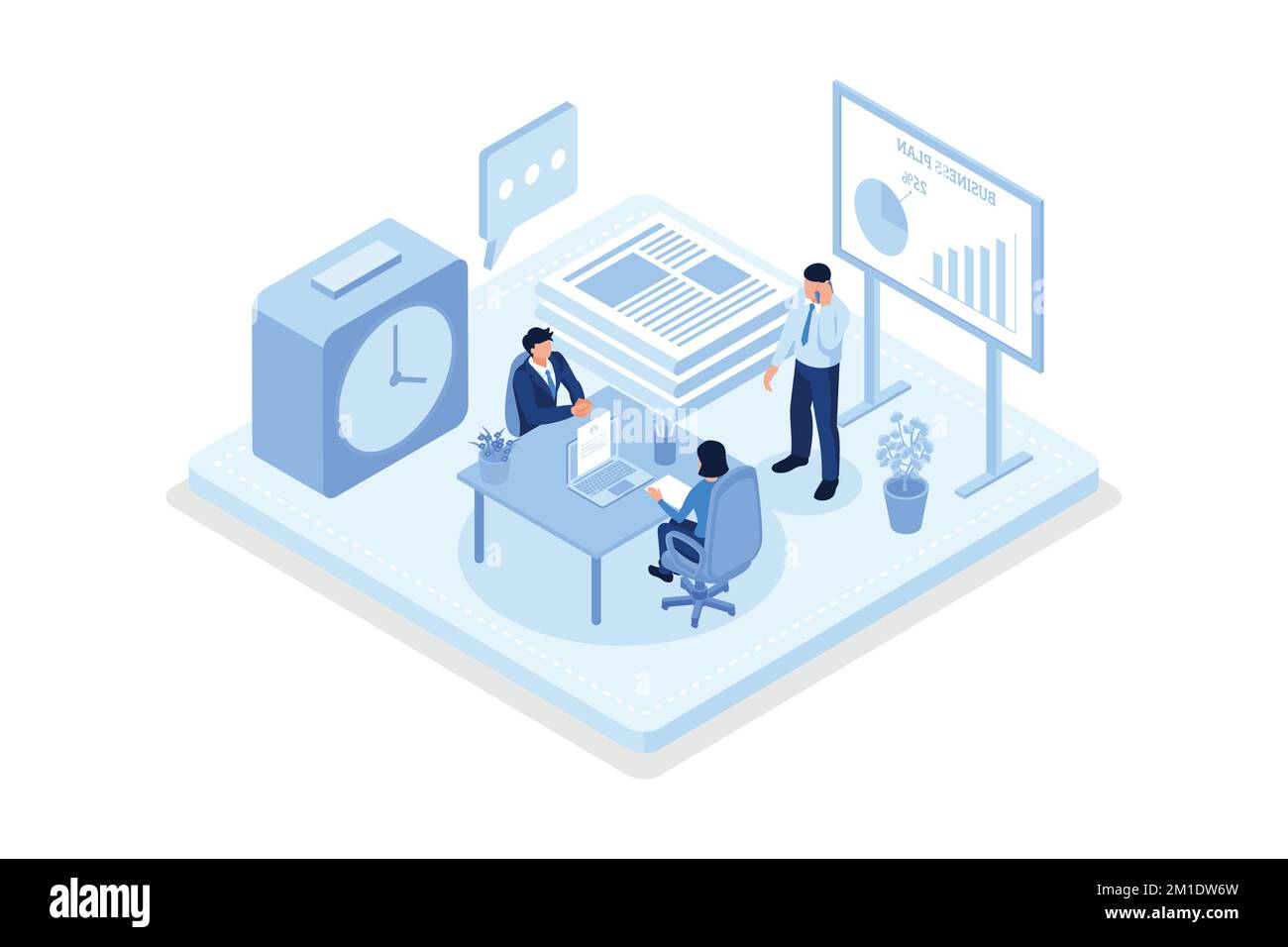 Talking to client Stock Vector Images - Alamy