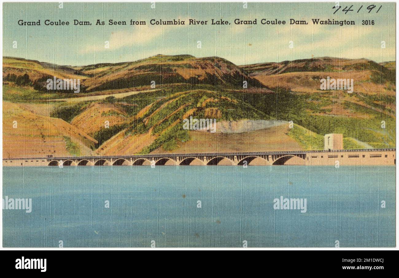 Grand Coulee Dam as seen from Columbia River Lake, Grand Coulee Dam, Washington , Dams, Rivers ...