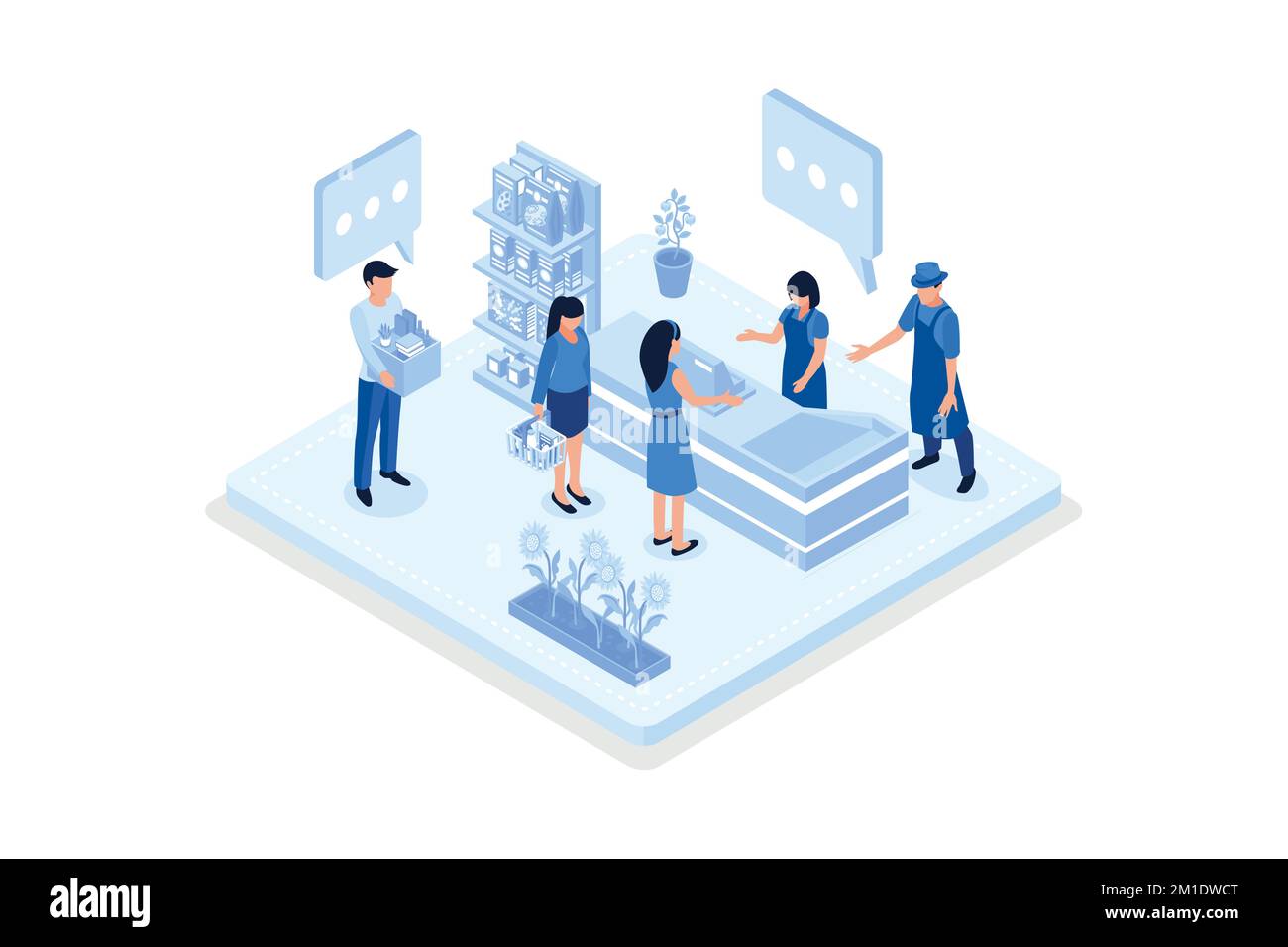 Retail Woman Cashier with Barcode Scanner Scanning Grocery at ...