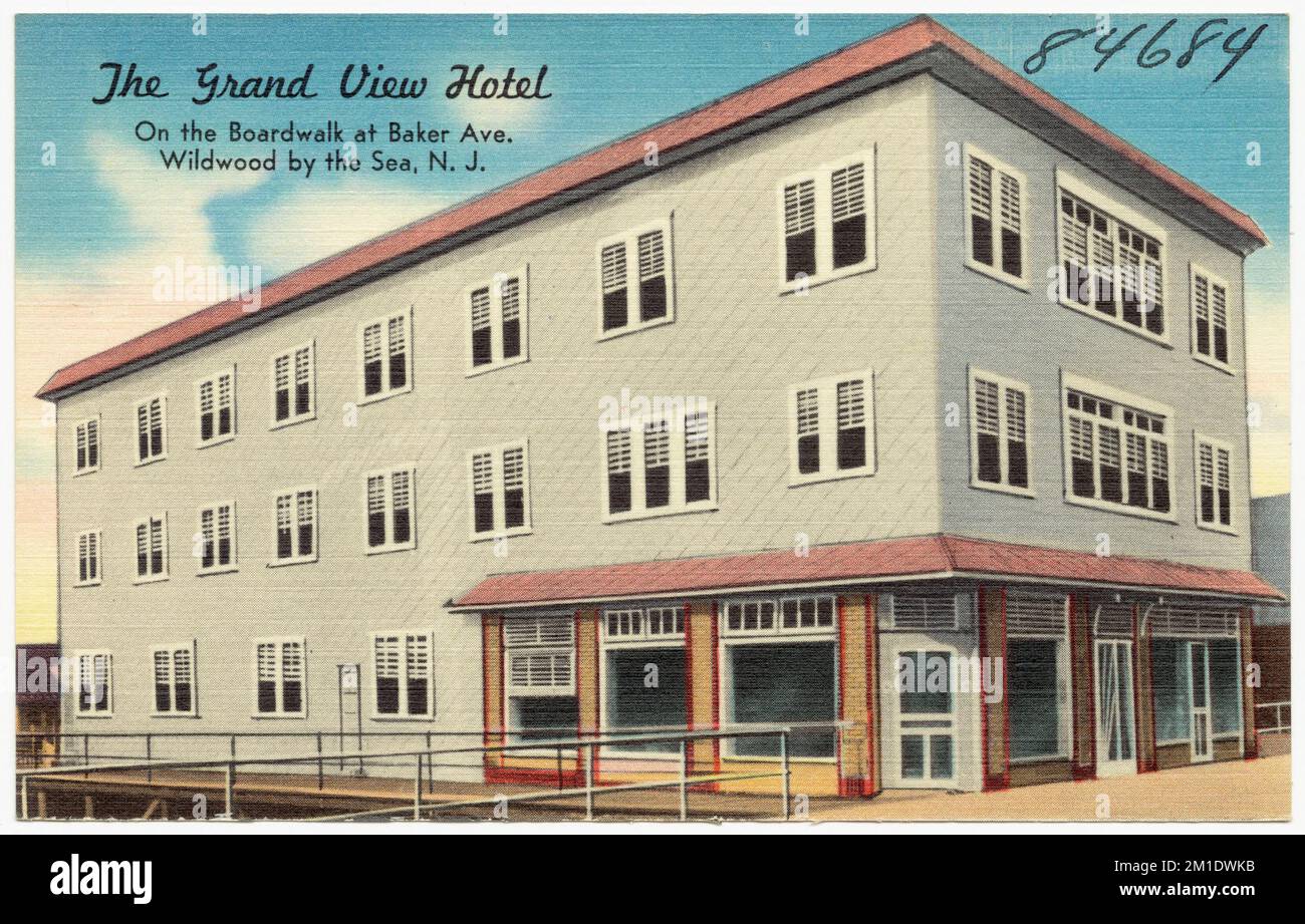 The Grand View Hotel, on the boardwalk at Baker Ave., Wildwood by the ...