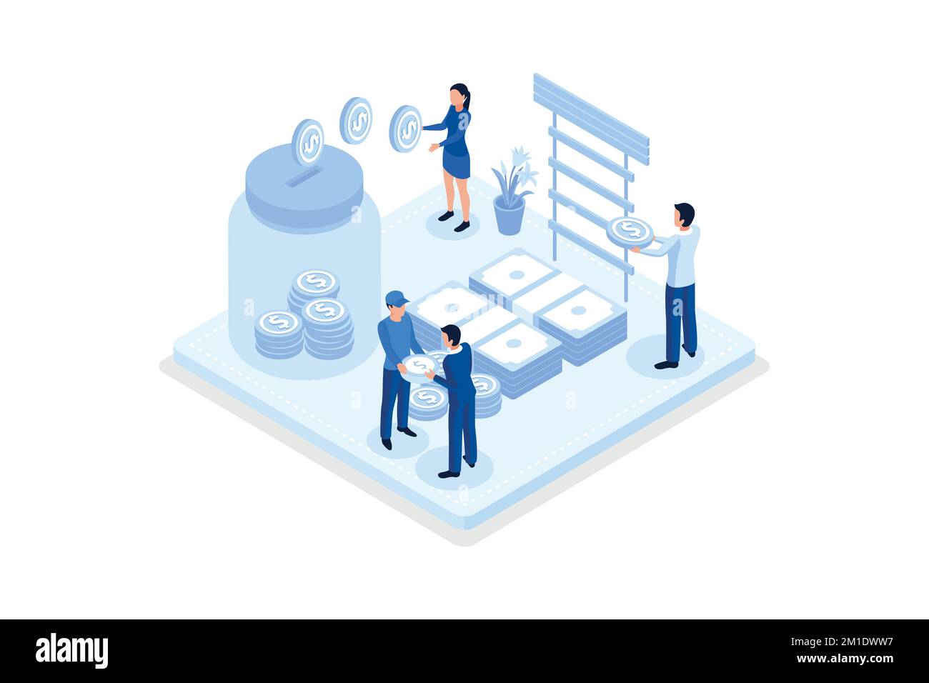 Collecting money charity Stock Vector Images - Alamy