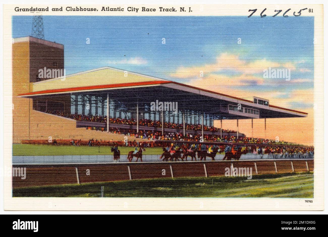 Grandstand and clubhouse, Atlantic City, Race Track, N. J. , Sports ...