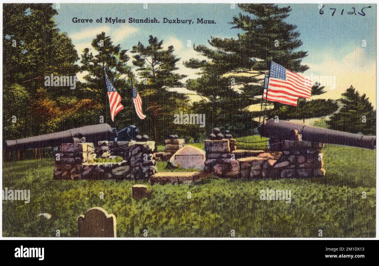 Grave of Myles Standish, Duxbury, Mass. , Graves, Tombs & sepulchral ...