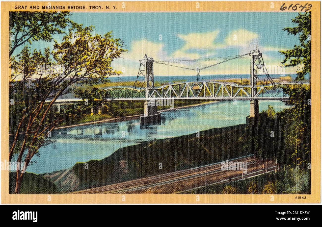 Gray and Menands Bridge, Troy, N. Y. , Bridges, Tichnor Brothers ...