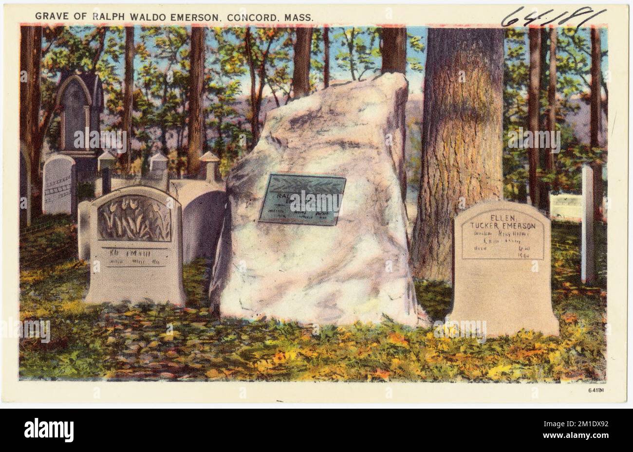 Grave of Ralph Waldo Emerson, Concord, Mass. , Graves, Tombs ...