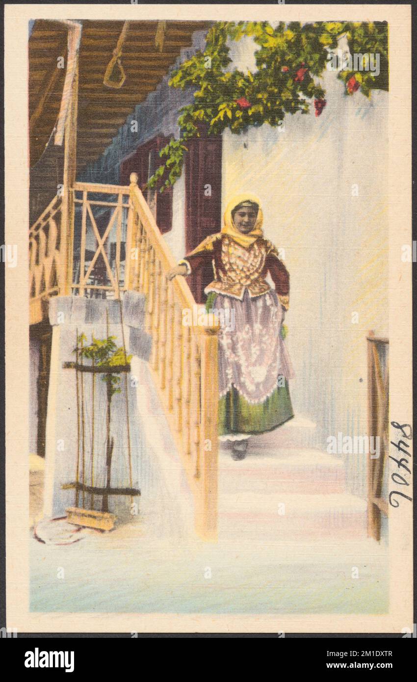 Greek peasant costume , Clothing & dress, Tichnor Brothers Collection ...