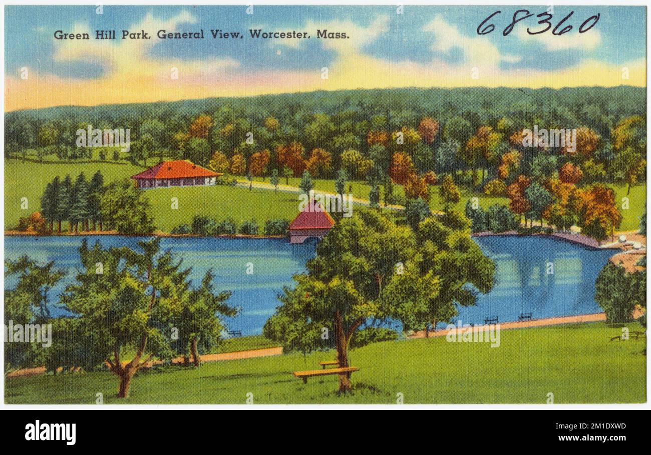 Green Hill Park, general view, Worcester, Mass. , Parks, Tichnor ...
