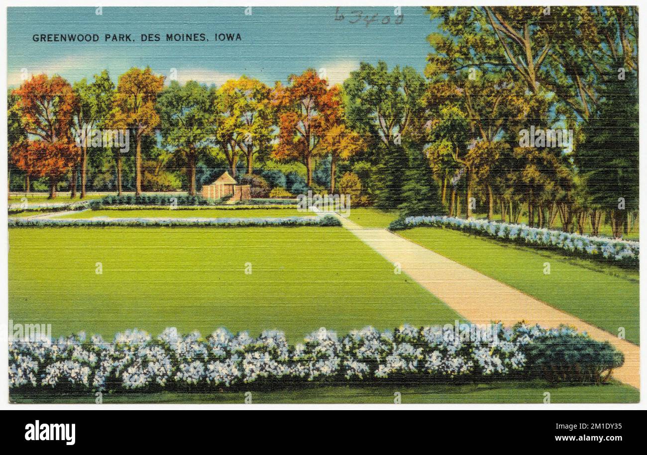 Greenwood Park, Des Moines, Iowa , Parks, Tichnor Brothers Collection ...