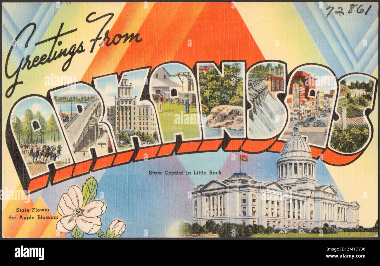 Greeting from Arkansas , Capitols, Tichnor Brothers Collection ...