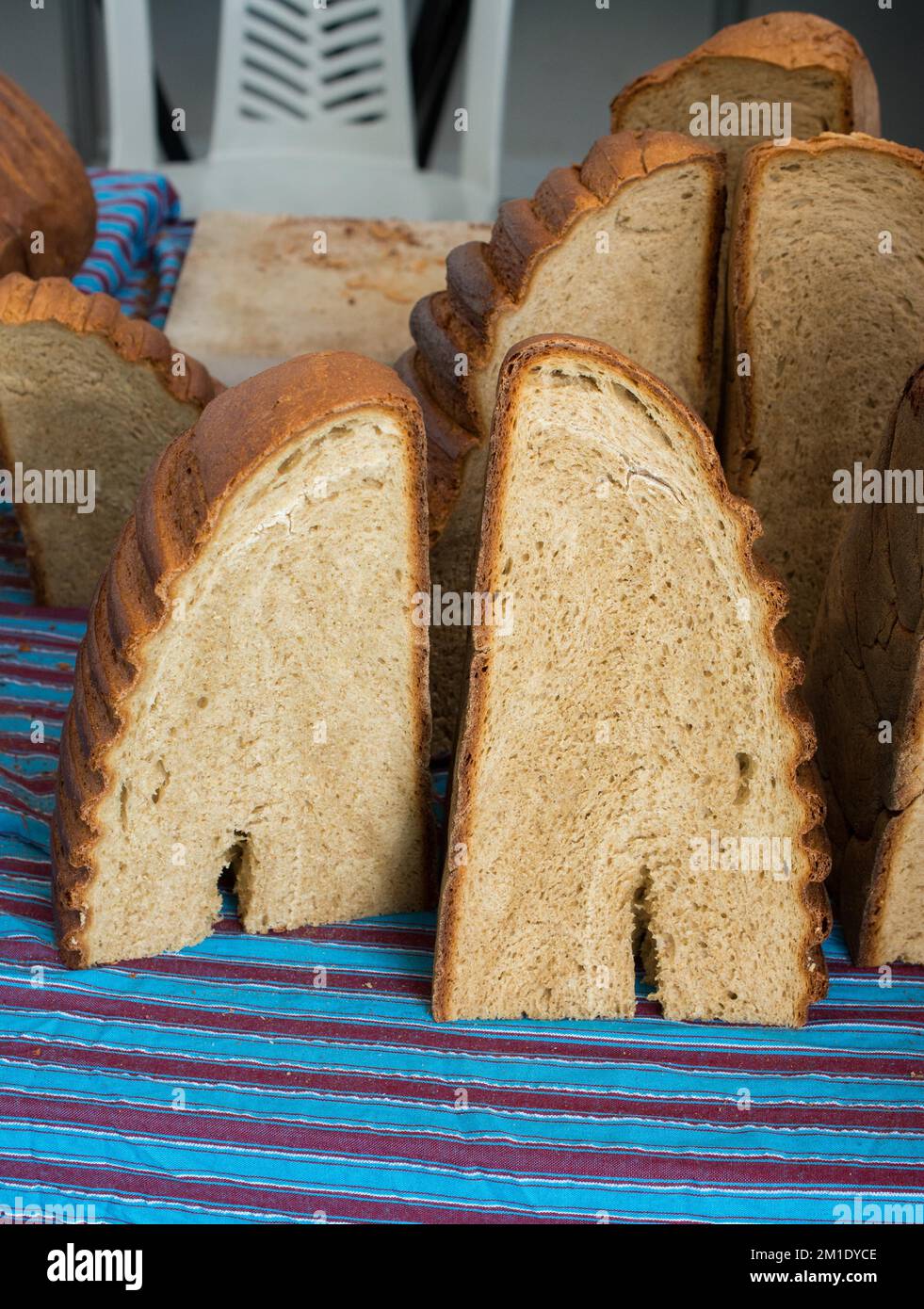 Traditional Turkish style made bread loaf Stock Photo - Alamy
