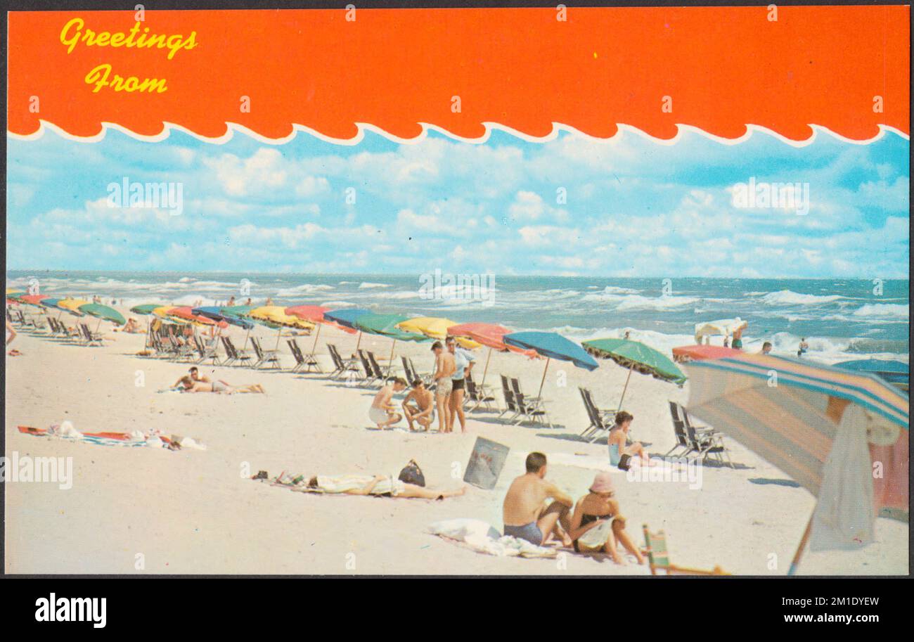 Greetings from , Beaches, Tichnor Brothers Collection, postcards of the ...