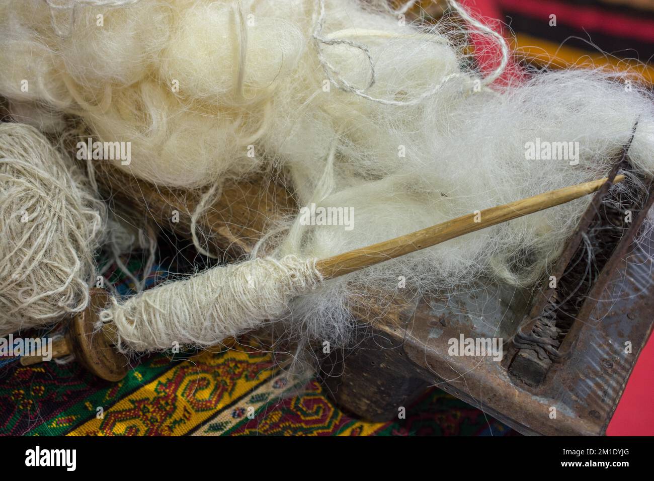 Heap of wool as a texture background Stock Photo - Alamy