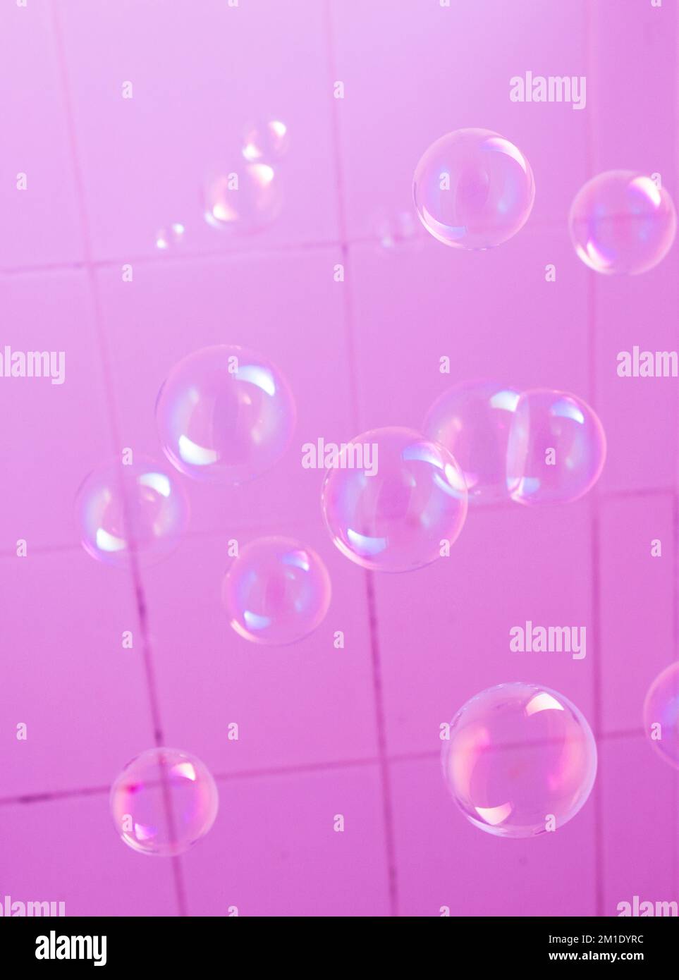 Blown soap bubbles floating free in the air Stock Photo - Alamy