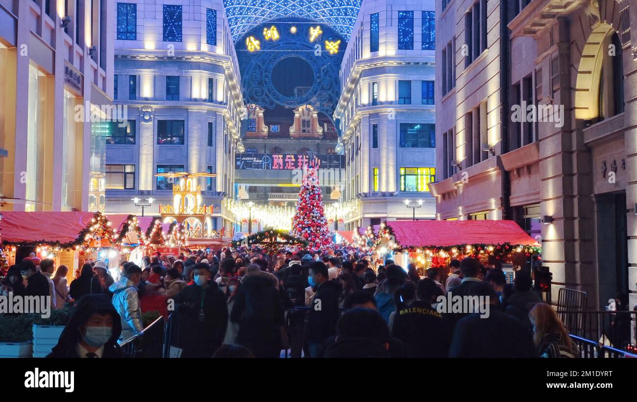 SHANGHAI, CHINA - DECEMBER 10, 2022 - A large number of people attend ...