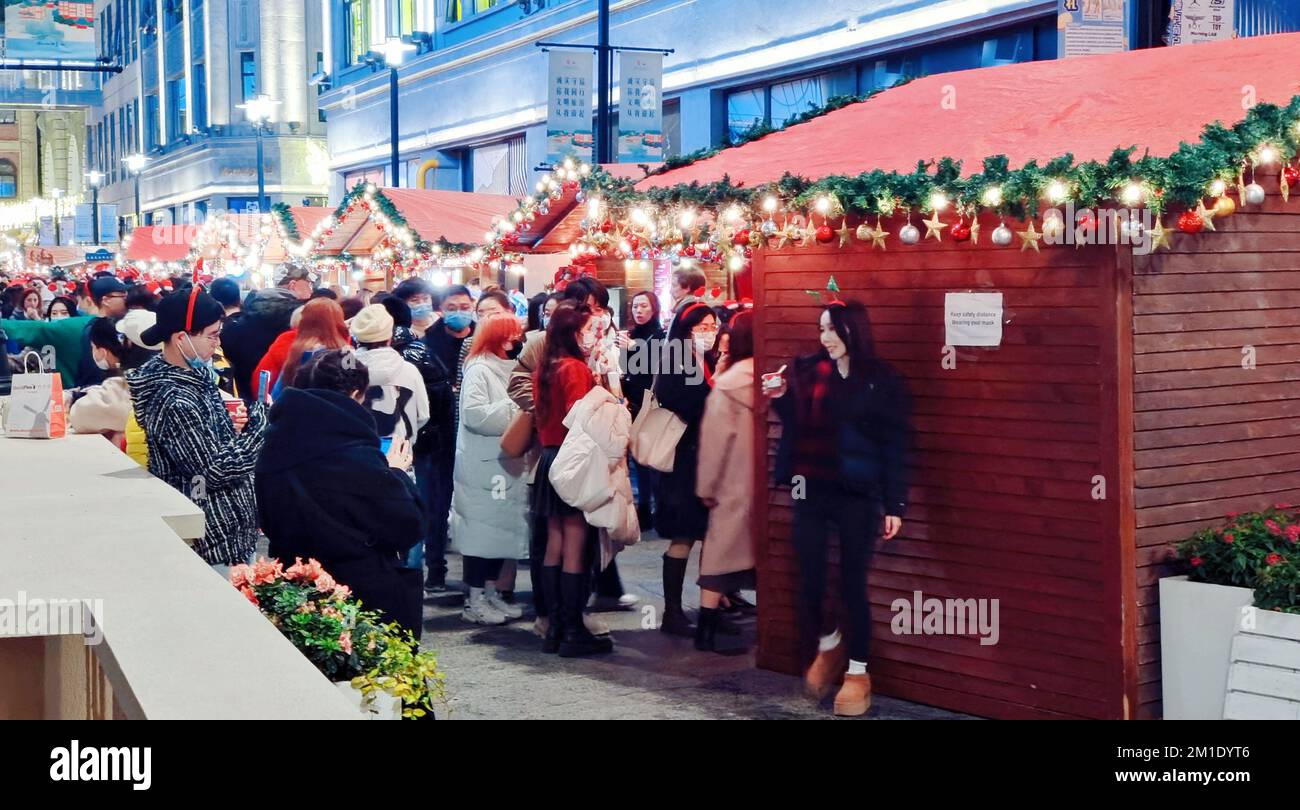 SHANGHAI, CHINA - DECEMBER 10, 2022 - A large number of people attend ...