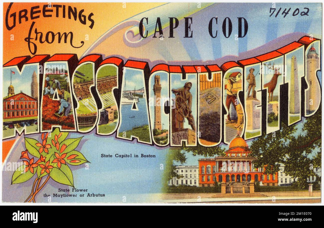 Greetings from Cape Cod, Massachusetts , Tichnor Brothers Collection ...