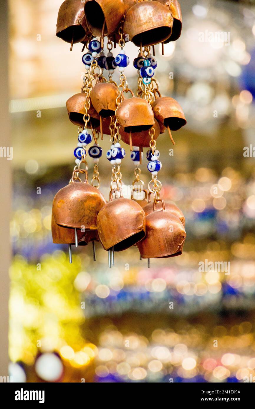 Antique old style retro metal bell used for animals such as cow, sheep ...