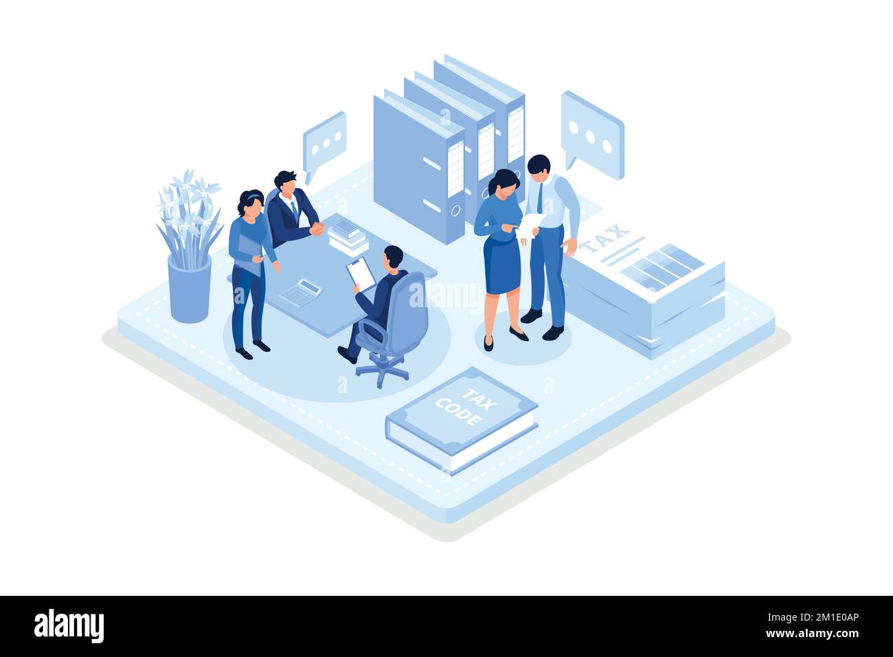 Financial consultation concept. Can use for web banner, infographics, hero images, isometric ...