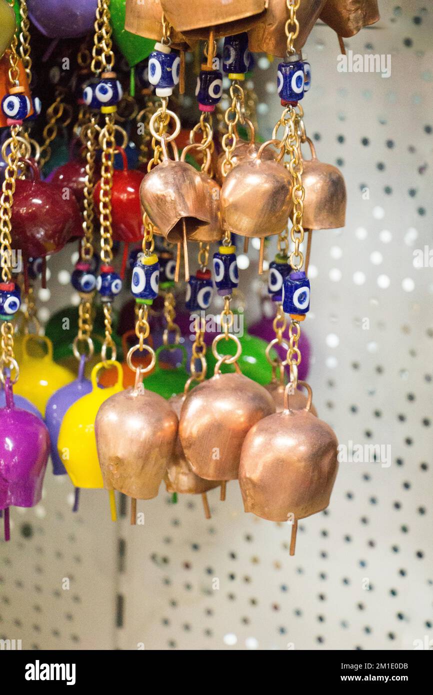 Antique old style retro metal bell used for animals such as cow, sheep ...