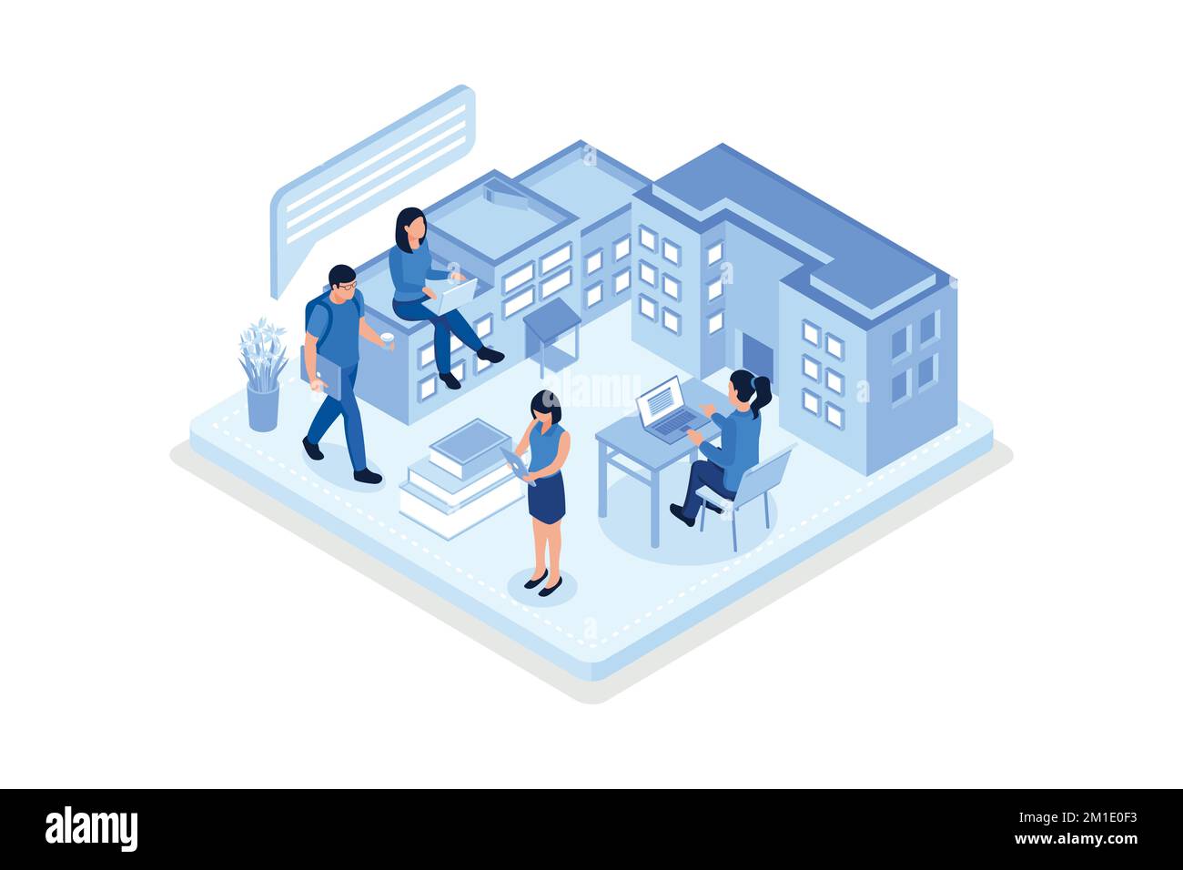 Outdoor learning college Stock Vector Images - Alamy