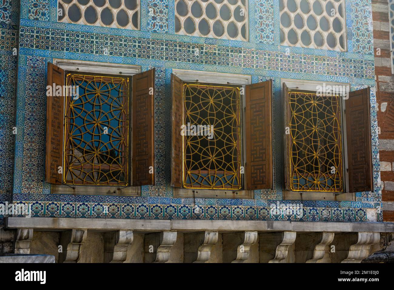 Old window Architecture from the Ottoman times In Istanbul Stock Photo ...